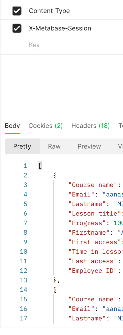 Custom columns ordering not respected in JSON format · Issue #23096 · metabase/metabase · GitHub