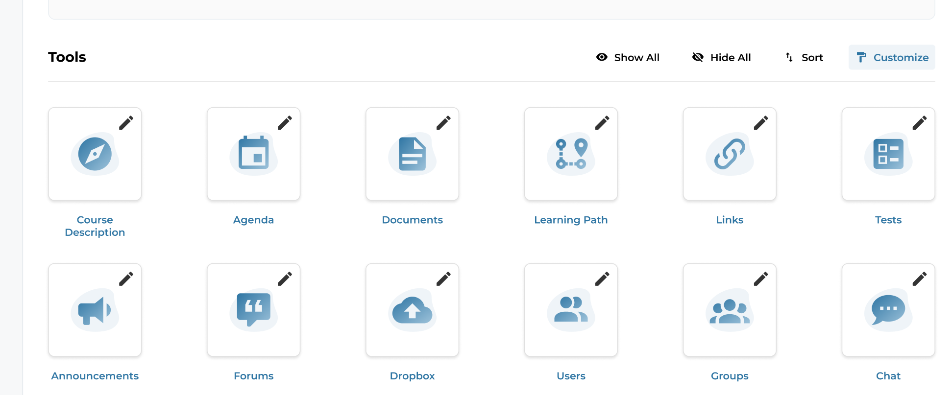 [C2] Course home: Add "Customize" view · Issue #4680 · chamilo/chamilo-lms · GitHub