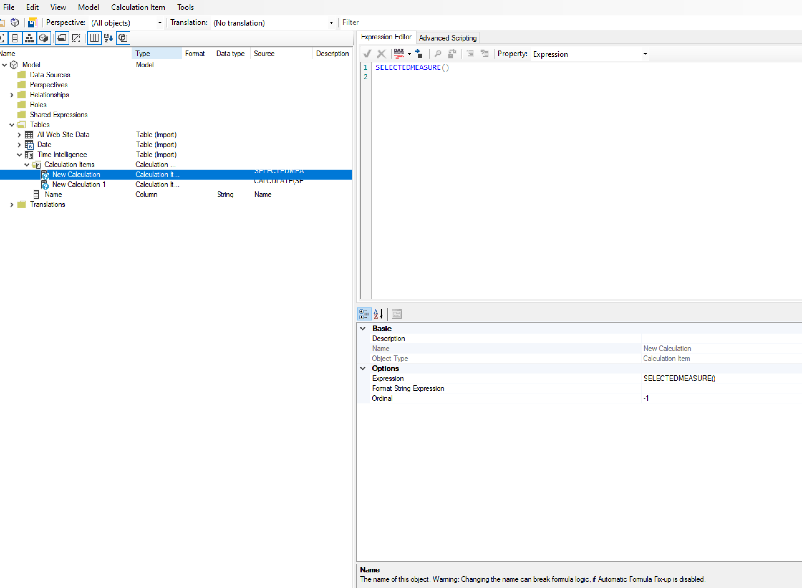 Cannot Change Name of Calculation Item in Calculation Group · Issue ...