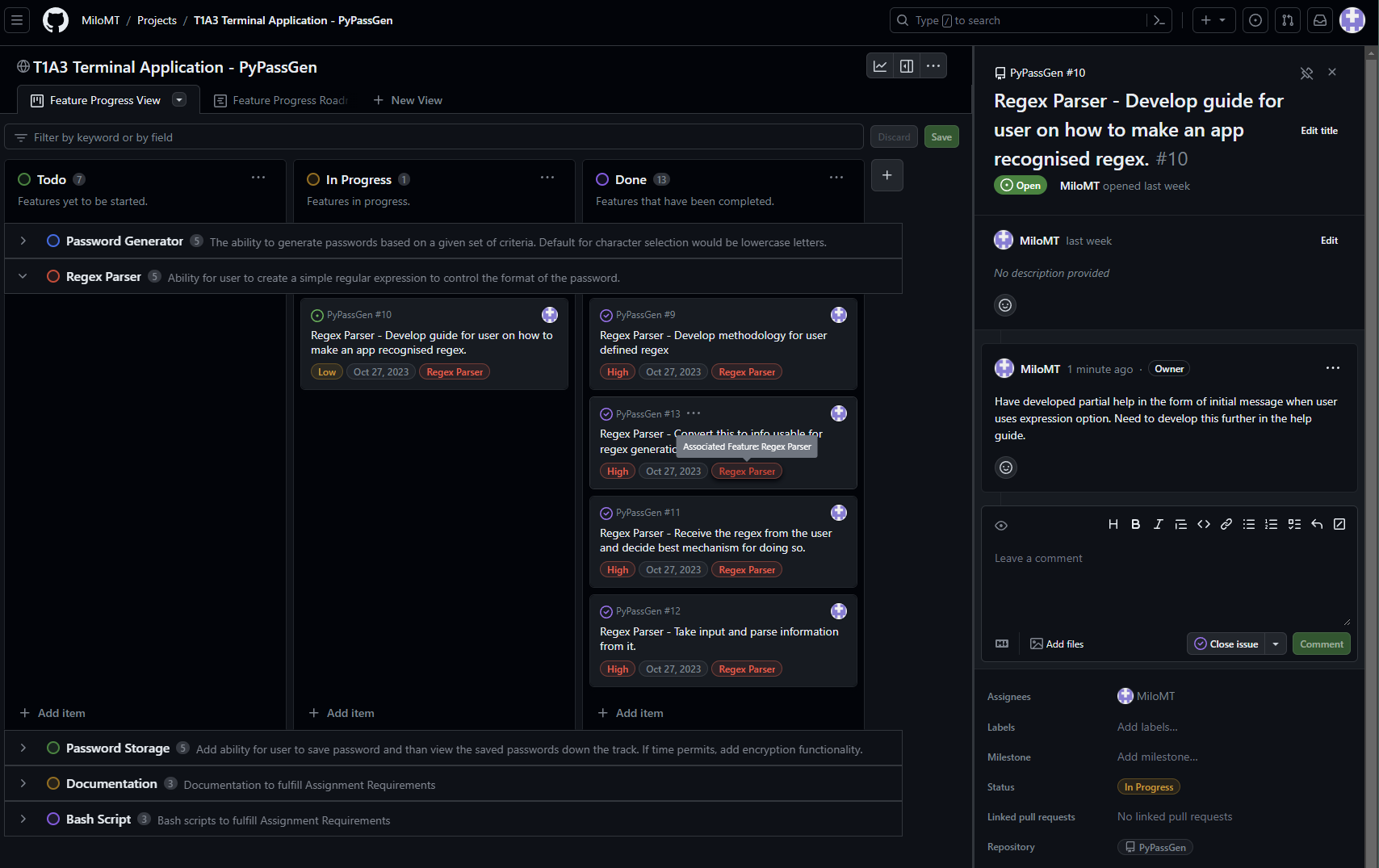 GitHub - MiloMT/PyPassGen: A repo for a python password generator, completed for an assignment ...