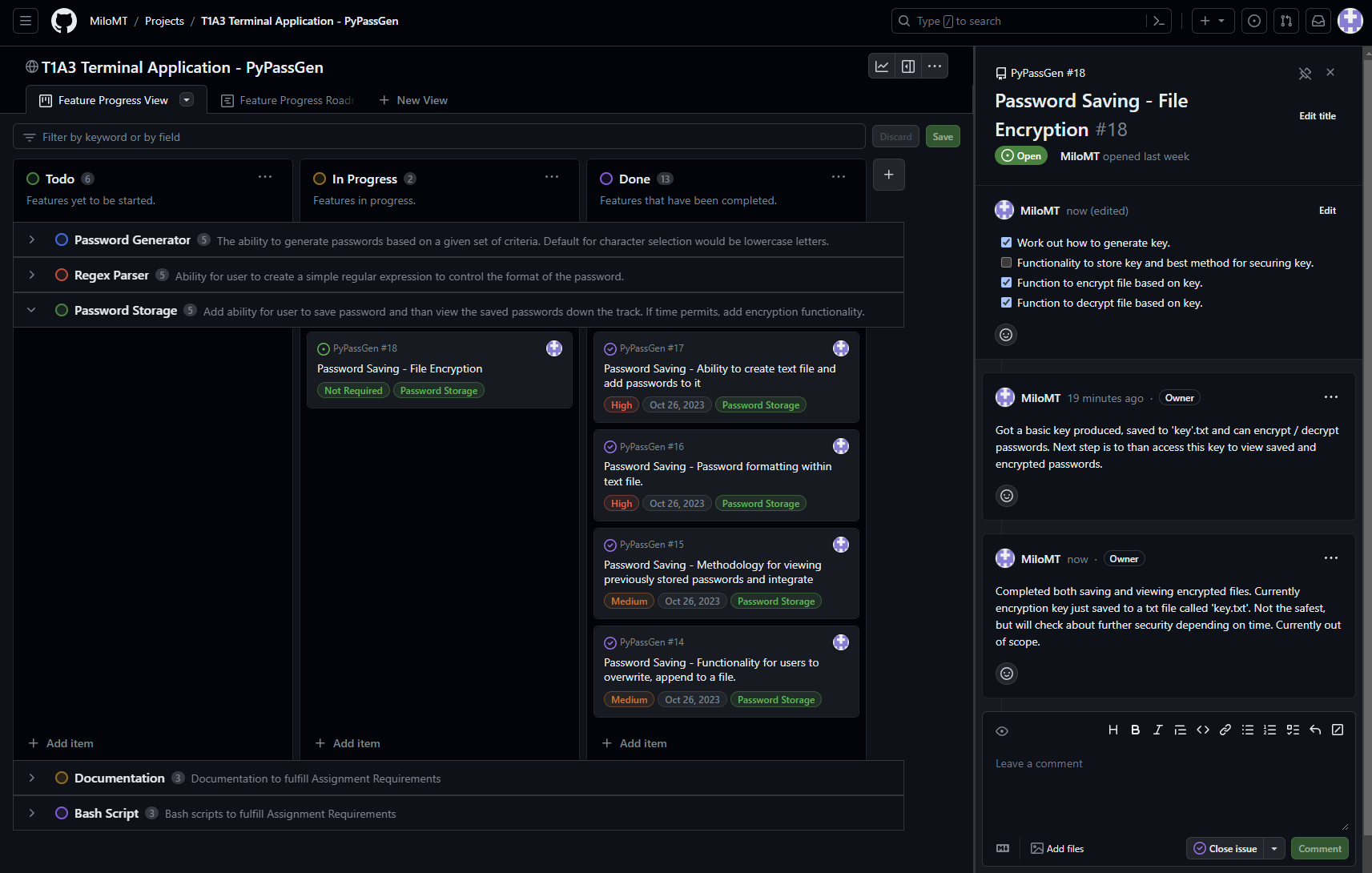 GitHub - MiloMT/PyPassGen: A repo for a python password generator, completed for an assignment ...