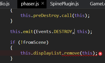 [3.50 beta 11] Container destroy method bug - displayList null · Issue #5413 · phaserjs/phaser ...