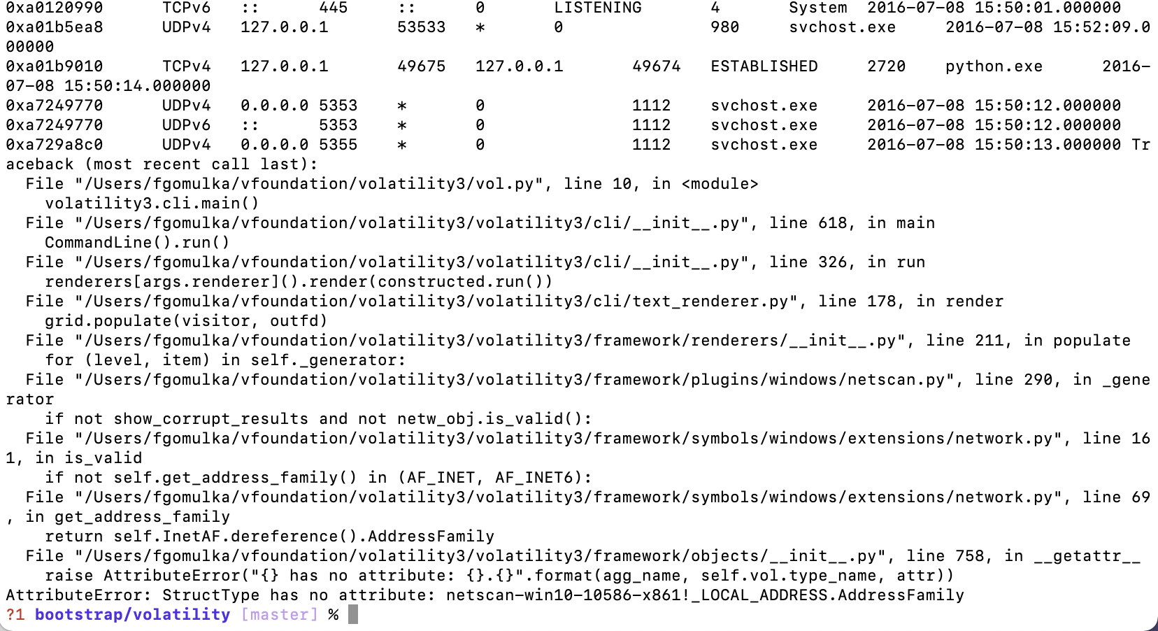 windows.netscan.NetScan not working for Win10-x86 · Issue #532 ...