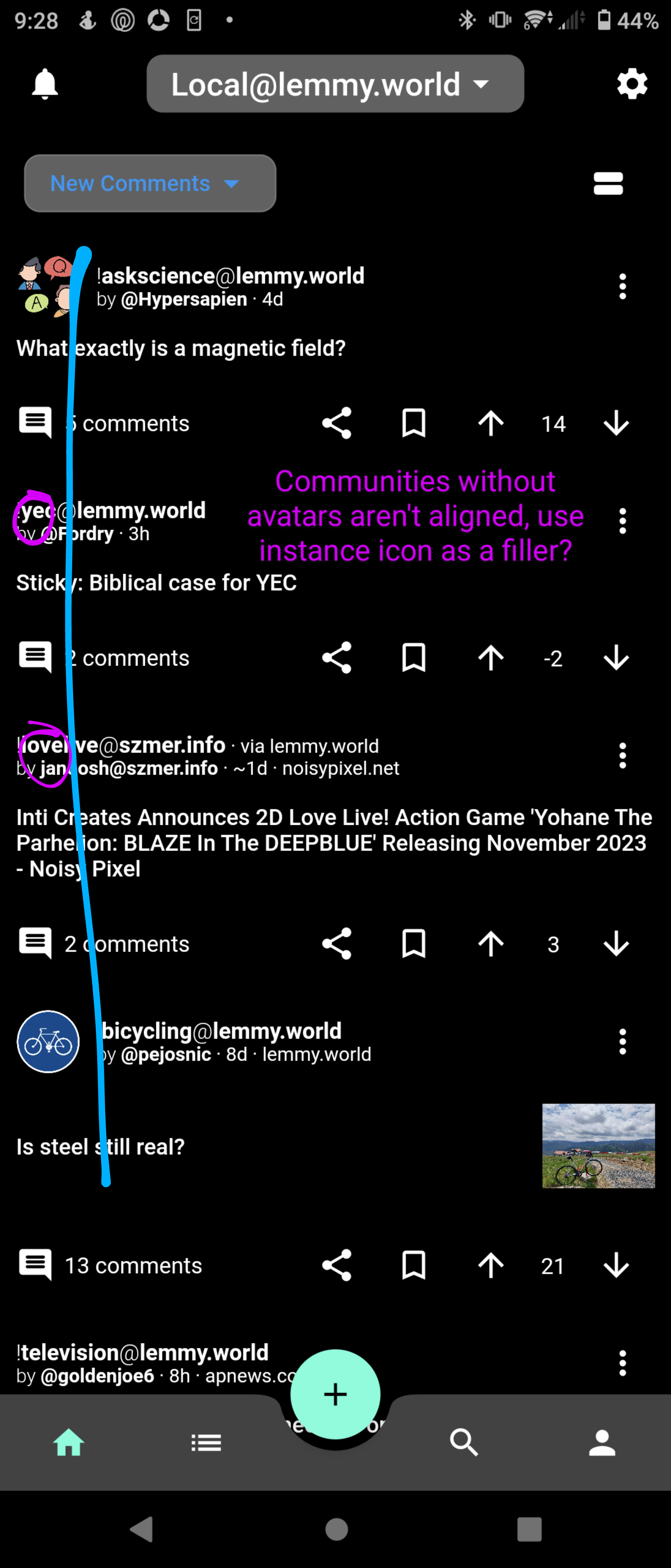 Communites without avatars appear misaligned in post view · Issue #150 ...