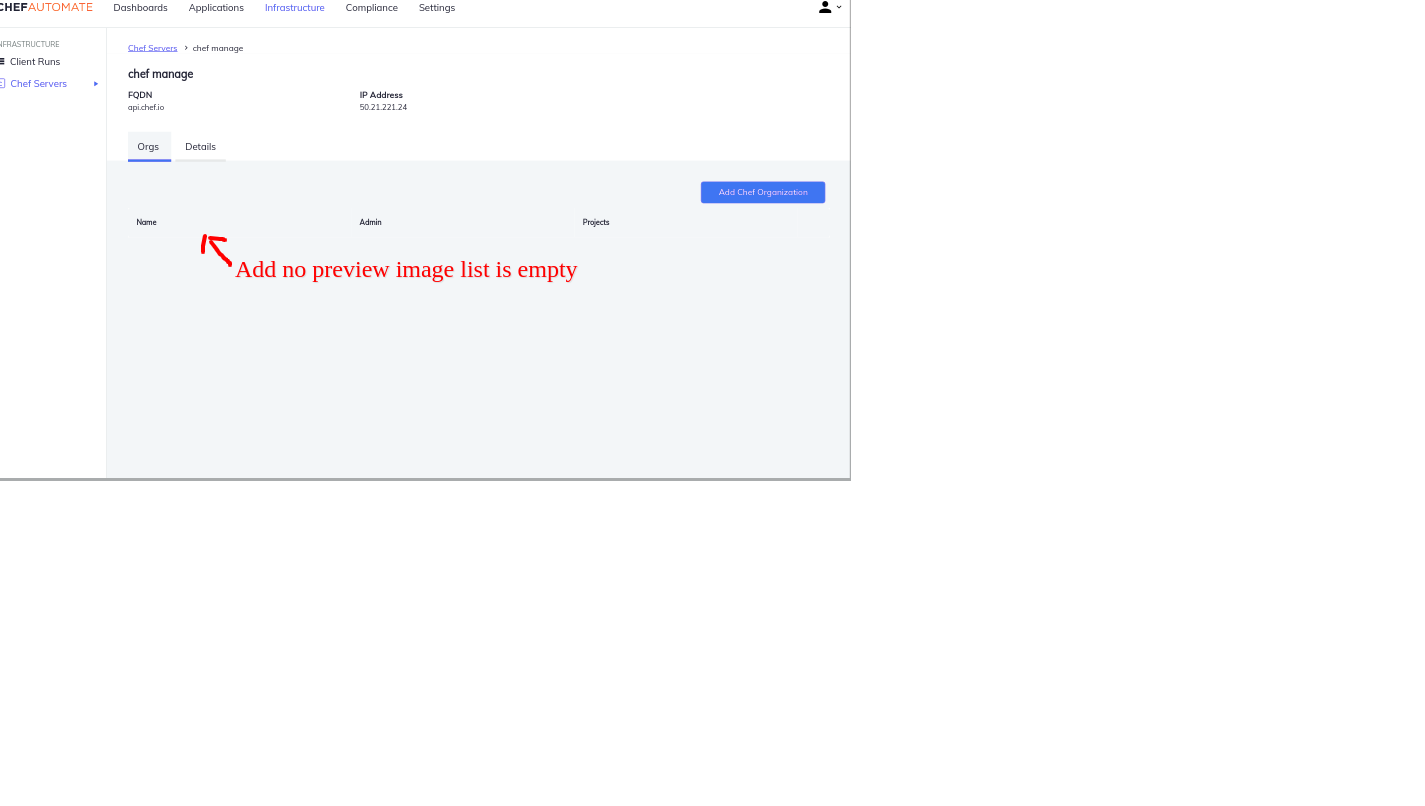[Infra Views Read/Write] Organization List and Create Org UI Improvements · Issue #4749 · chef ...