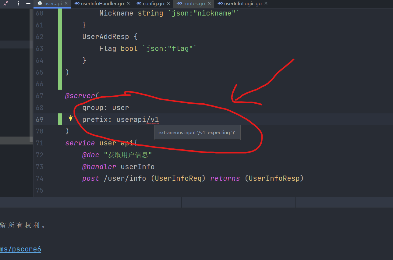 goctl plug syntax problem---goland · Issue #1867 · zeromicro/go-zero · GitHub