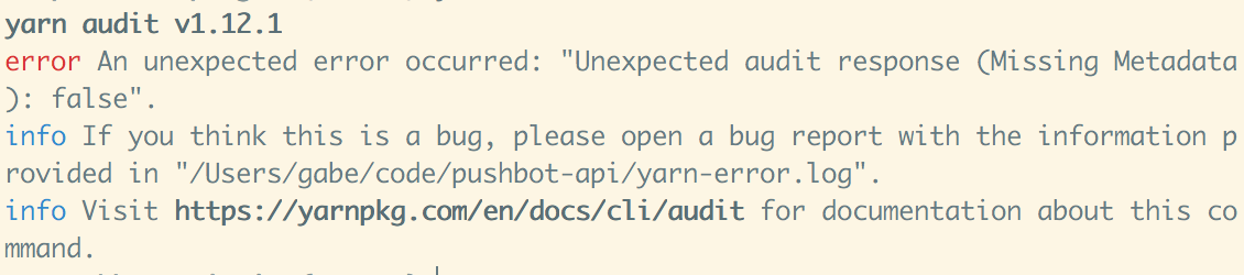 Document audit command · Issue #877 · yarnpkg/website · GitHub