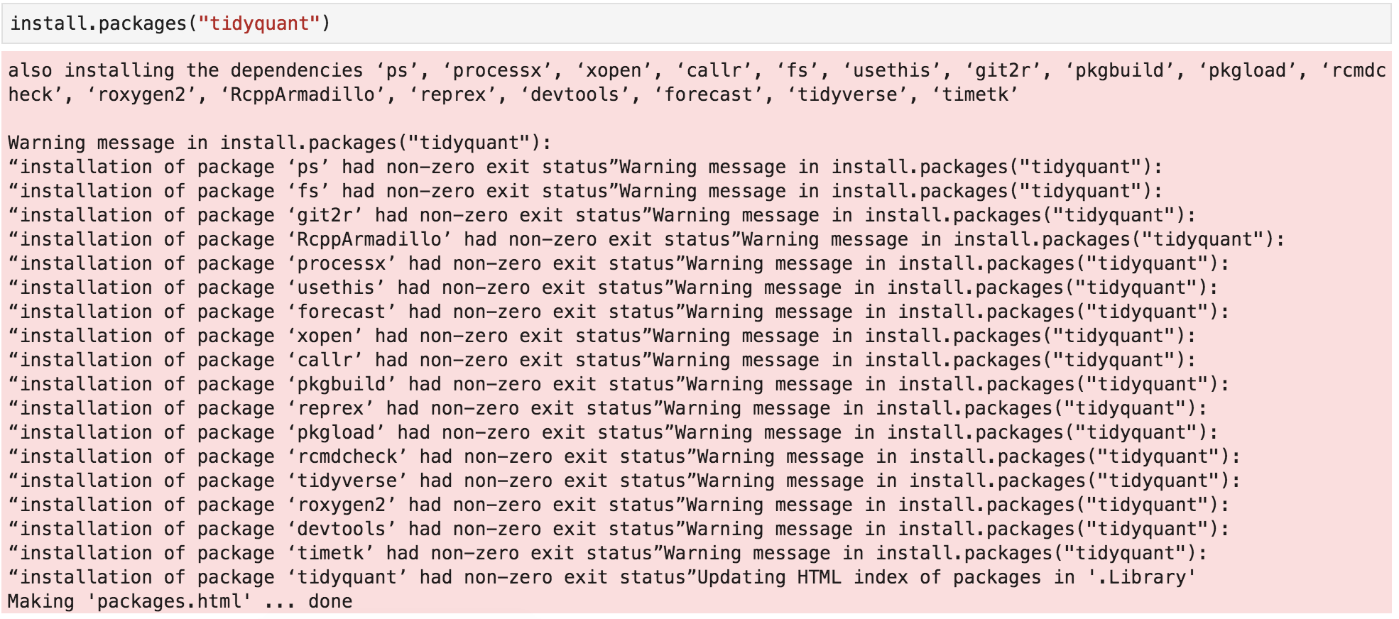 Unable to install tidyquant on MacOSx · Issue #133 · business-science/tidyquant · GitHub