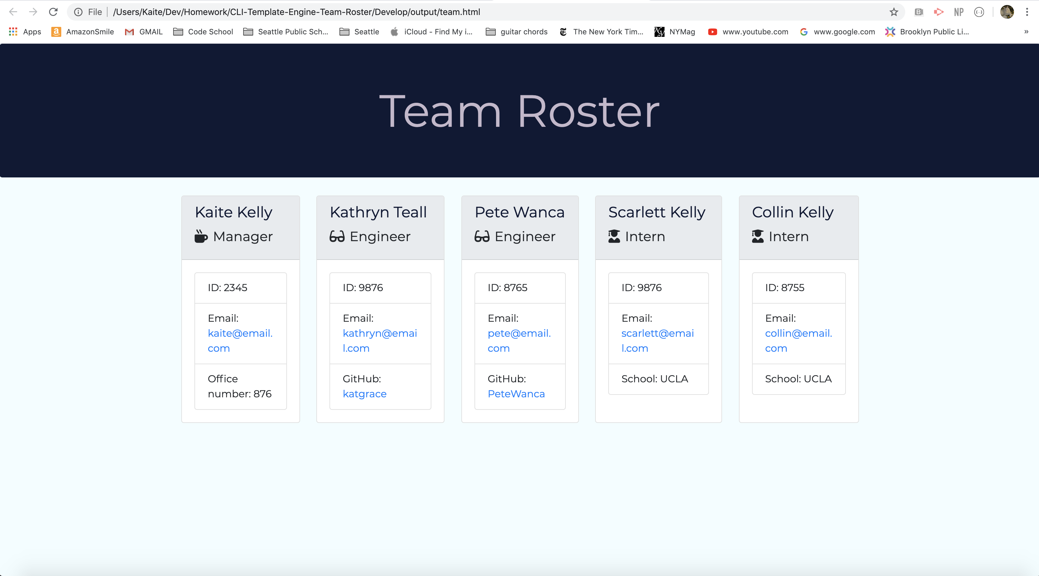 GitHub - kaitekelly/CLI-Template-Engine-Team-Roster: A command line interface to generate a team ...