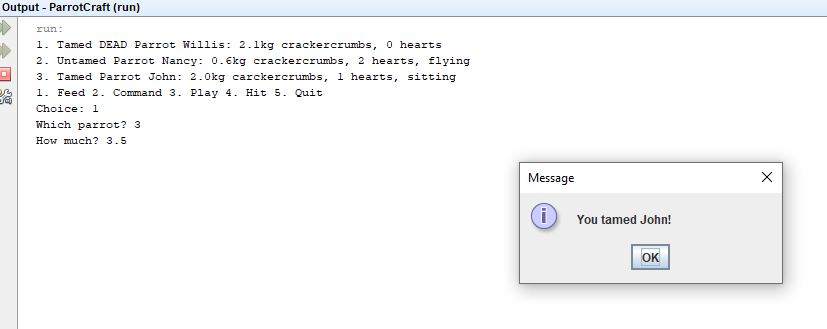 GitHub - Ann-Moraa/ParrotCraftGame-using-Java: This code simulates a ...