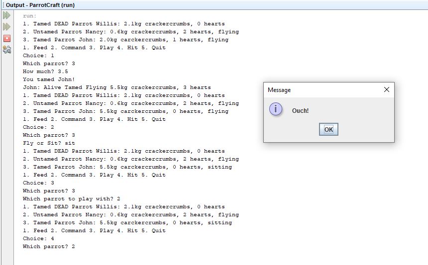 GitHub - Ann-Moraa/ParrotCraftGame-using-Java: This code simulates a ...