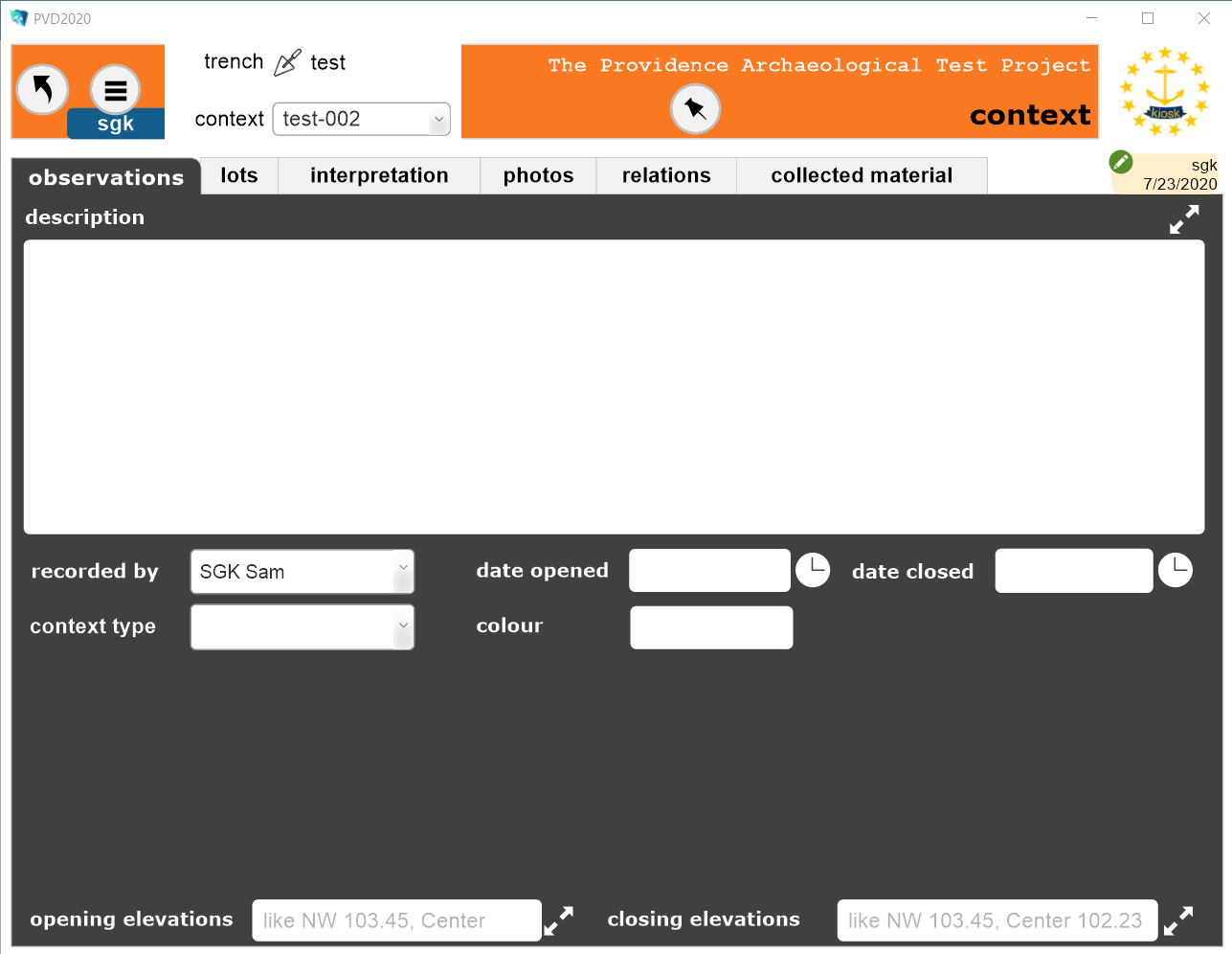 Field Recorded By Also Available On Locus Context Observations Tab