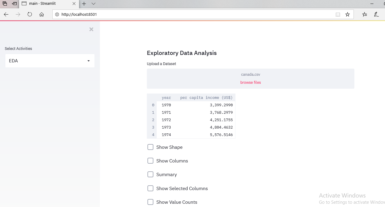 Github Mandar196eda Application Using Streamlite An Automated Exploratory Data Analysis Web
