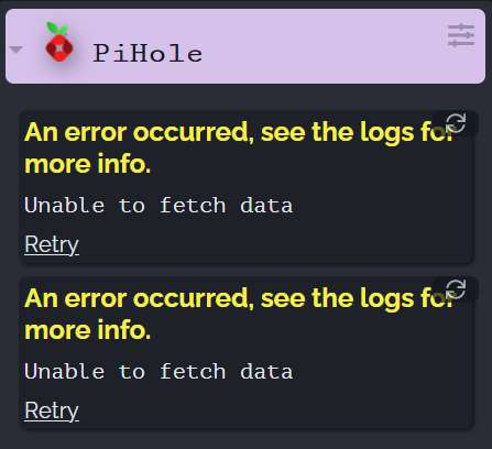[BUG] Widget for PiHole not working after PiHole update · Issue #1094 · Lissy93/dashy · GitHub