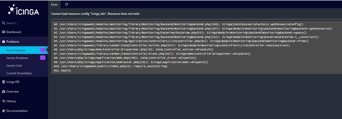 Cannot load resource config "icinga_ido". Resource does not exist · Issue #4877 · Icinga ...
