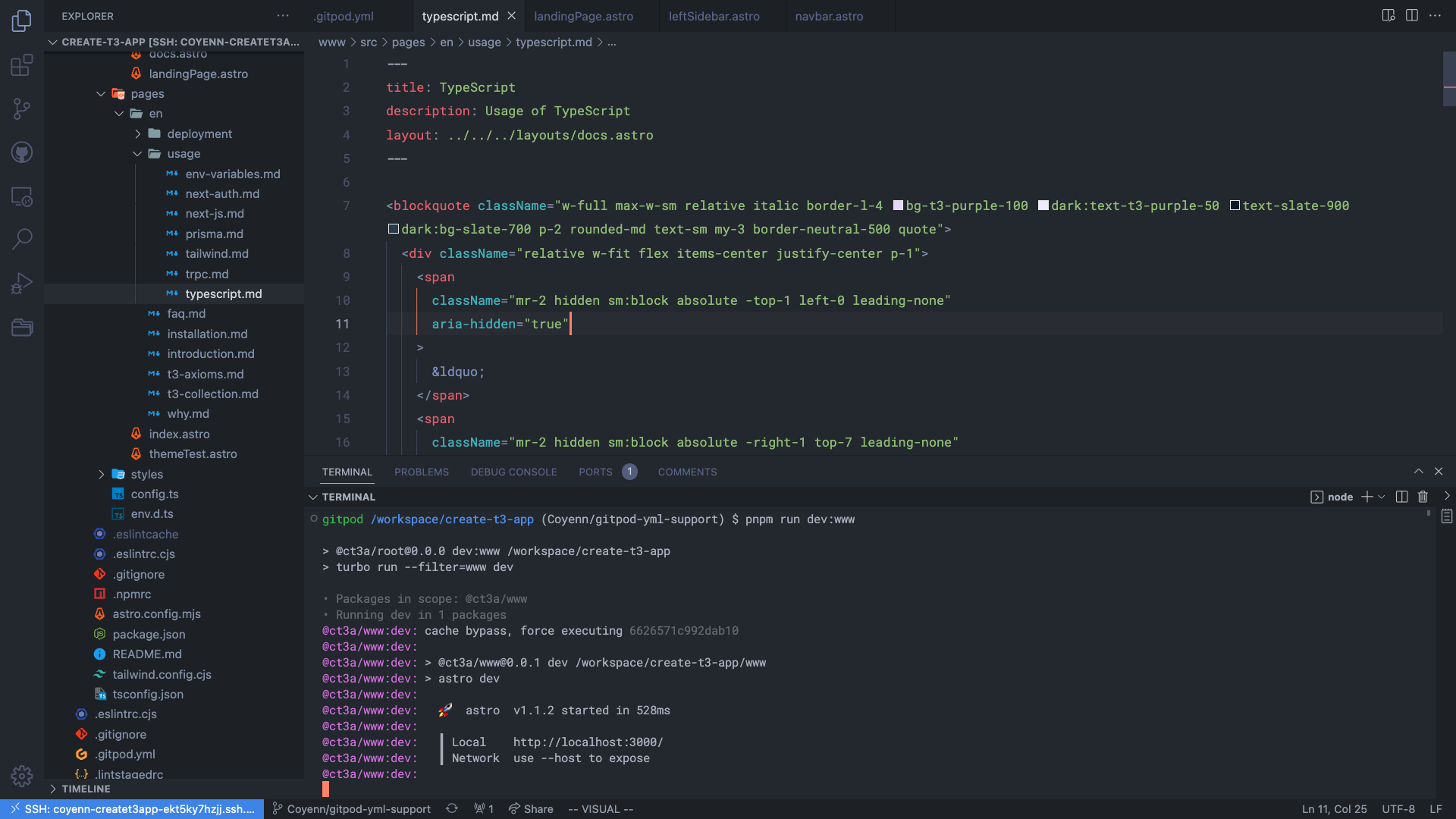 feat: Gitpod support · Issue #472 · t3-oss/create-t3-app · GitHub