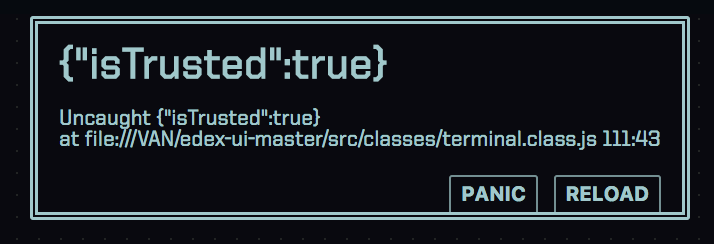 [Terminal socket] Uncaught error pops up at startup and socket fails to establish when using a ...