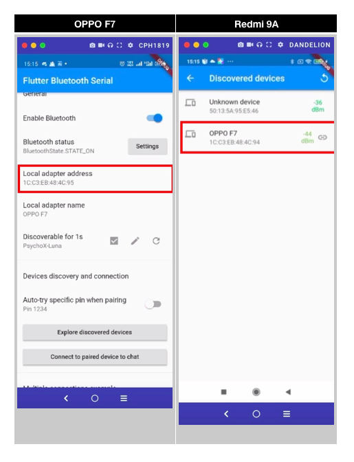 Different local adapter address with result scan · Issue #118 · edufolly/flutter_bluetooth ...