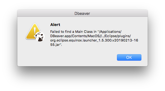 Failed to find a main class in... · Issue #5567 · dbeaver/dbeaver · GitHub