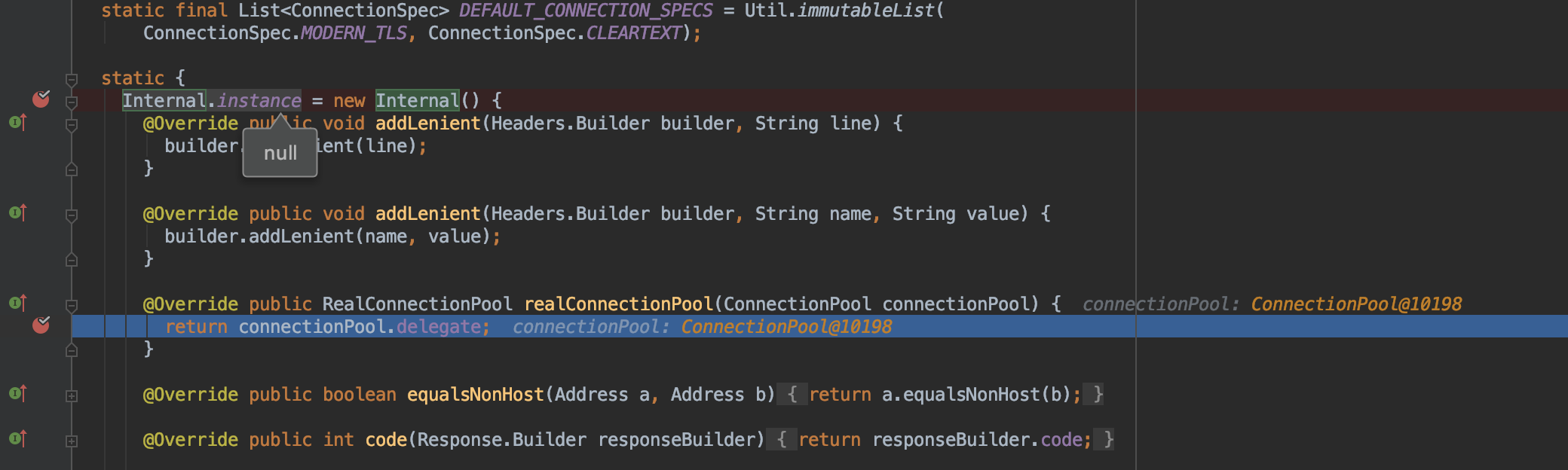 NullPointerException: realConnectionPool · Issue #5506 · square/okhttp · GitHub
