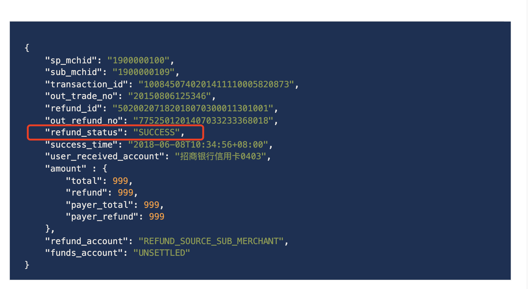 微信支付退款里面成功时 status为nil · Issue #93 · wechatpay-apiv3/wechatpay-go · GitHub