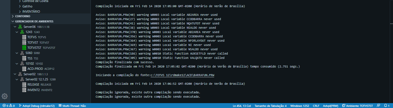 Running the contributed command: 'advpl.compile' failed. · Issue #405 · totvs/advpl-vscode · GitHub