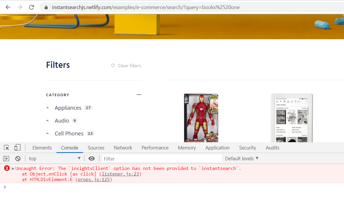 The `insightsclient` Option Has Not Been Provided To `instantsearch` · Issue 4269 · Algolia