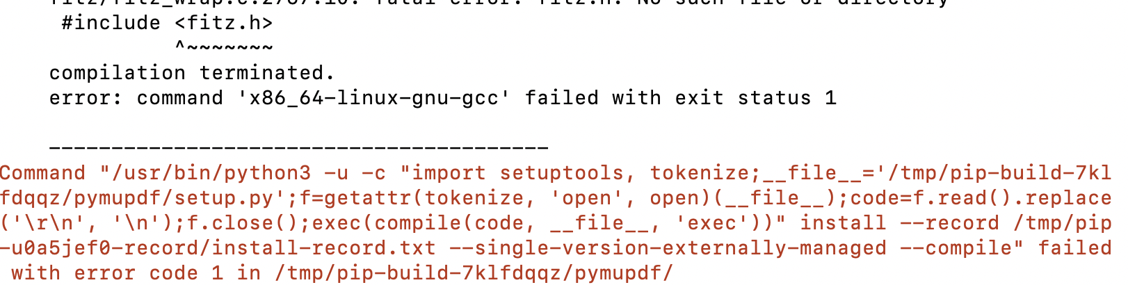 Cannot install current version on ubuntu 18.04 · Issue #809 · pymupdf/PyMuPDF · GitHub