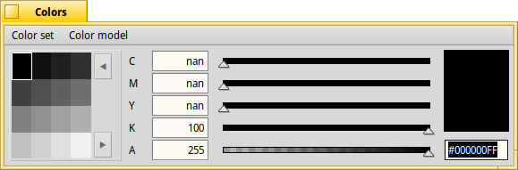 Colors: black shows 'nan' in CMYK mode · Issue #263 · HaikuArchives/ArtPaint · GitHub