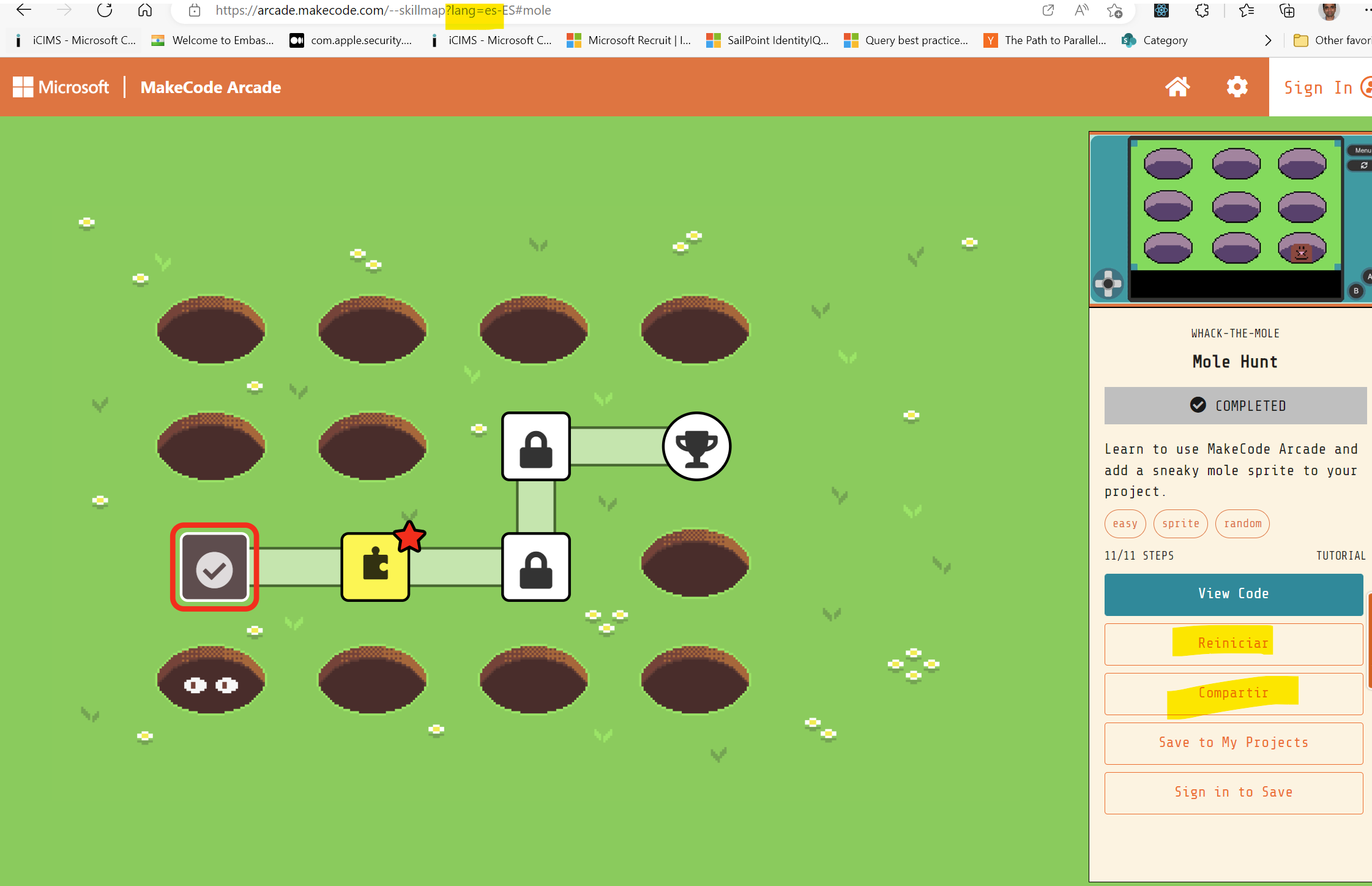 Language translation on Skillmaps · Issue #5426 · microsoft/pxt-arcade · GitHub