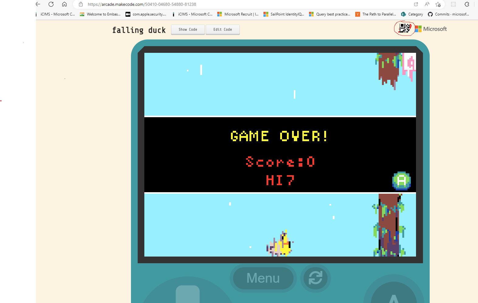 Add a qr code button to share page · Issue #5448 · microsoft/pxt-arcade · GitHub
