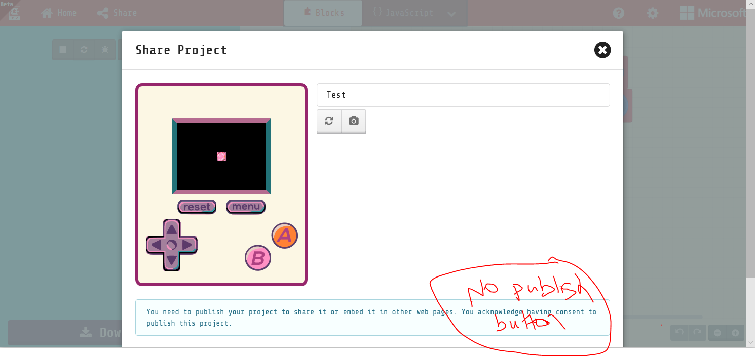 Share Dialog on a Chromebook · Issue #862 · microsoft/pxt-arcade · GitHub