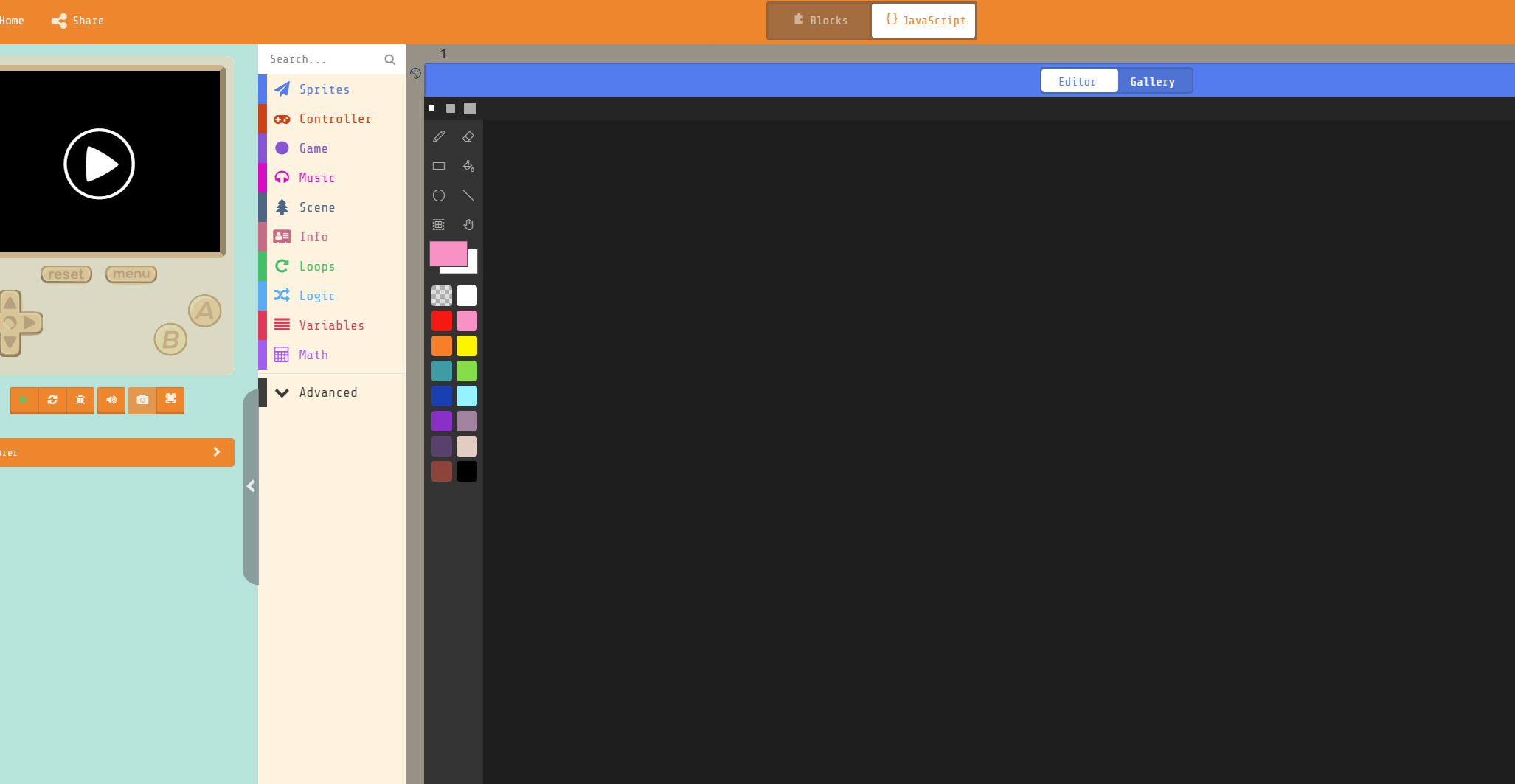 Monaco sprite editor doesn't go full screen · Issue #1572 · microsoft/pxt-arcade · GitHub