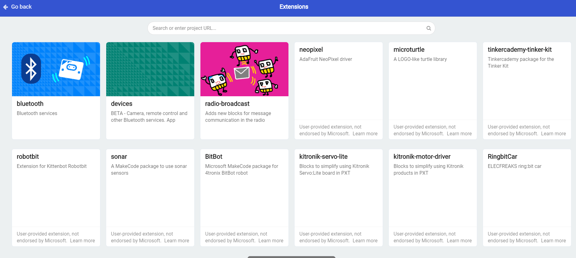 No Image On 3rd Party Extensions · Issue 2715 · Microsoftpxt Microbit · Github