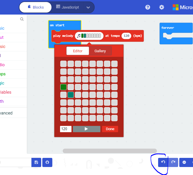 Undo while melody editor is open crashes blockly · Issue #3181 · microsoft/pxt-microbit · GitHub