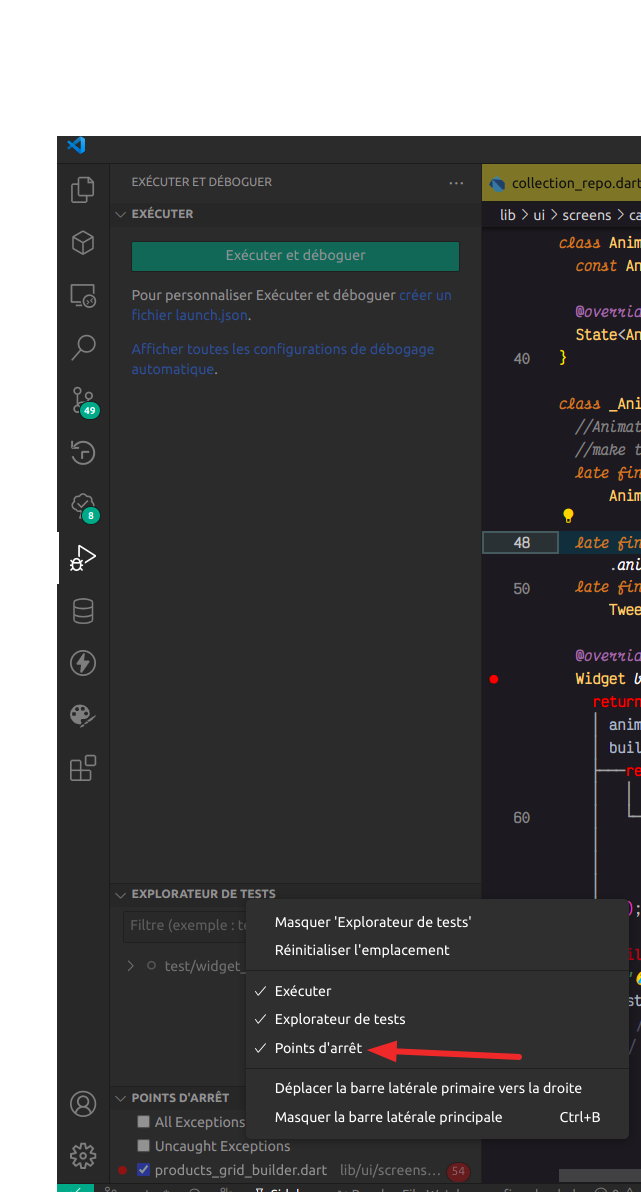 "Breakpoints view" is not accessible unless setting at least one, thus restricting to access to ...