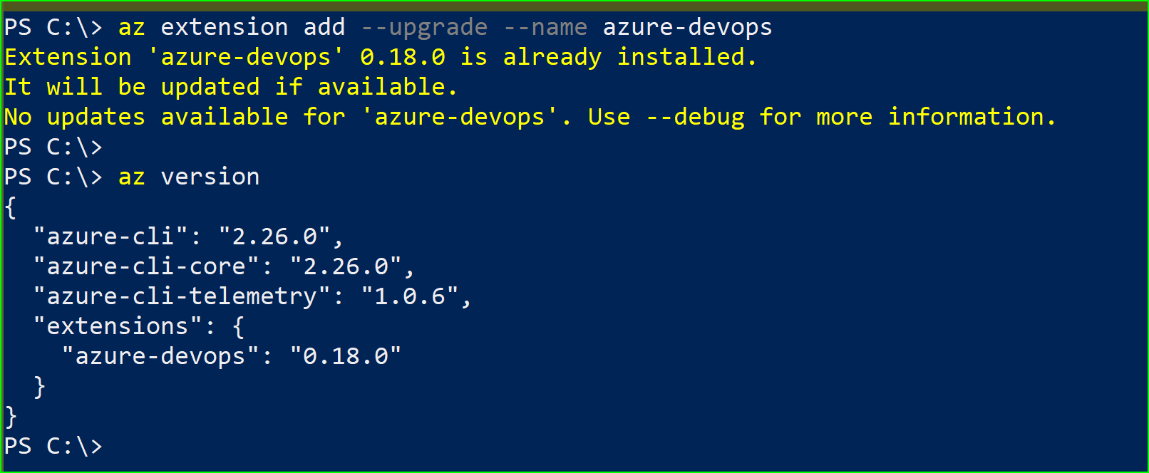 Unable to upgrade to the latest azure-devops extension (v0.19.0 ...