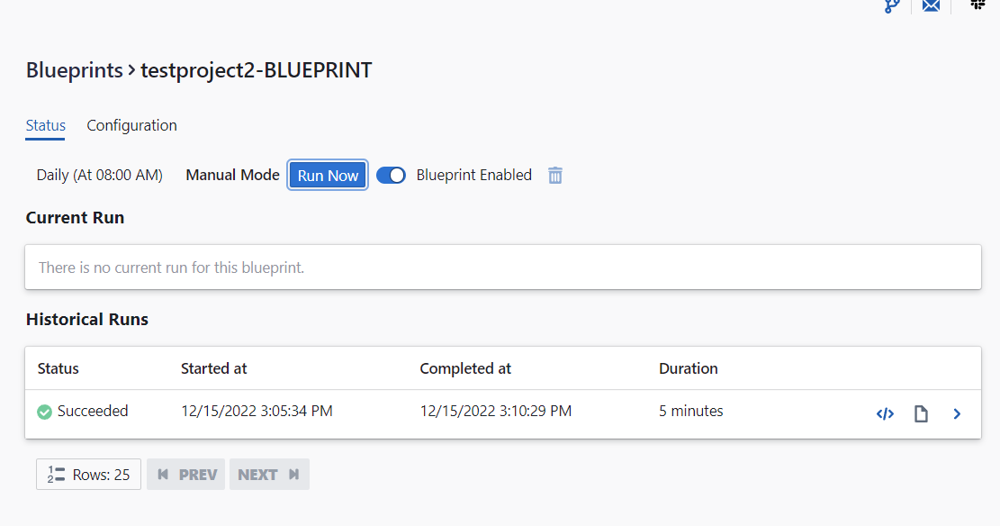 [bug][config Ui] Current Run Is Empty When There Is In Progress Pipeline On Blueprint Detail