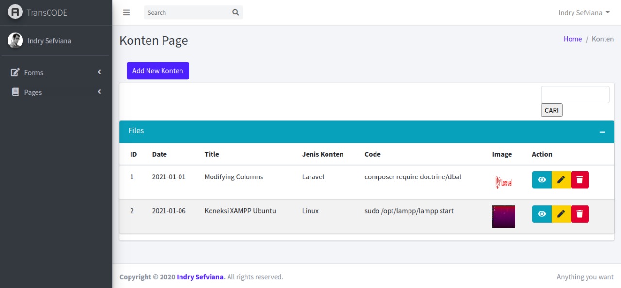 GitHub - rysxa/transcode: CRUD Basic Laravel with REST API