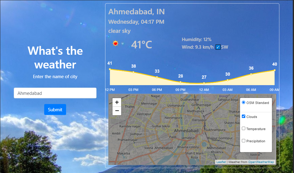 GitHub - chiragkava/Weather-App: Weather App using open-weather API and chartjs plugin