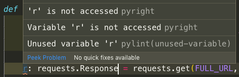 Overzealous unused reporting in on-hover · Issue #231 · microsoft/pyright · GitHub