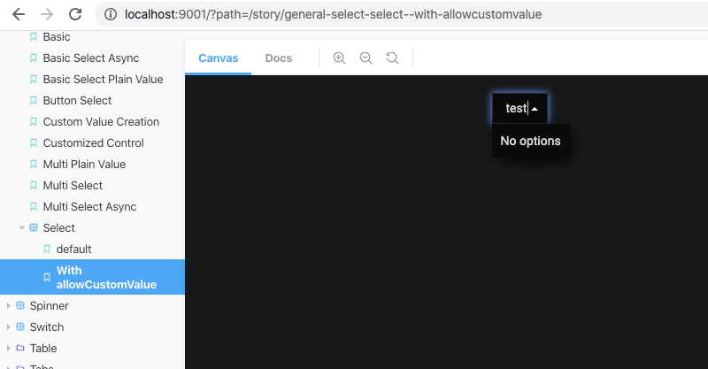 Select With Allowcustomvalue Not Allowing Custom Values · Issue 22099 7379