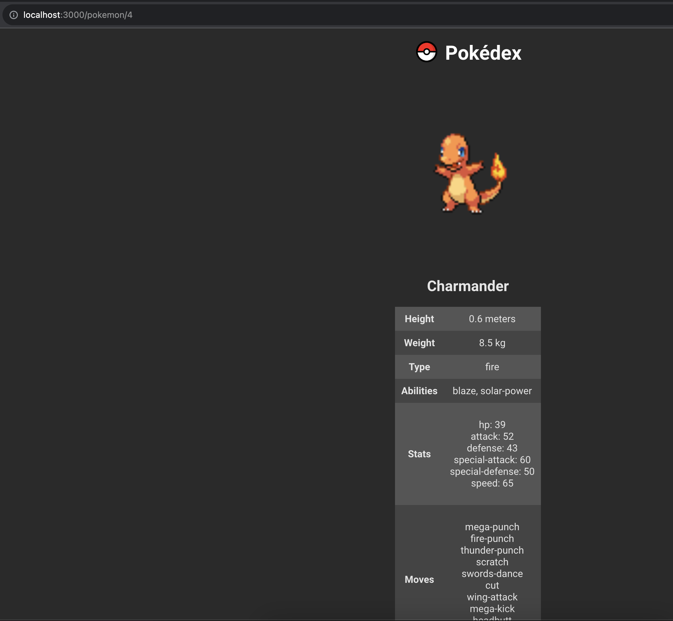 GitHub - sammcgrail/pokedex: Calling the pokemon api and graphing the results in React