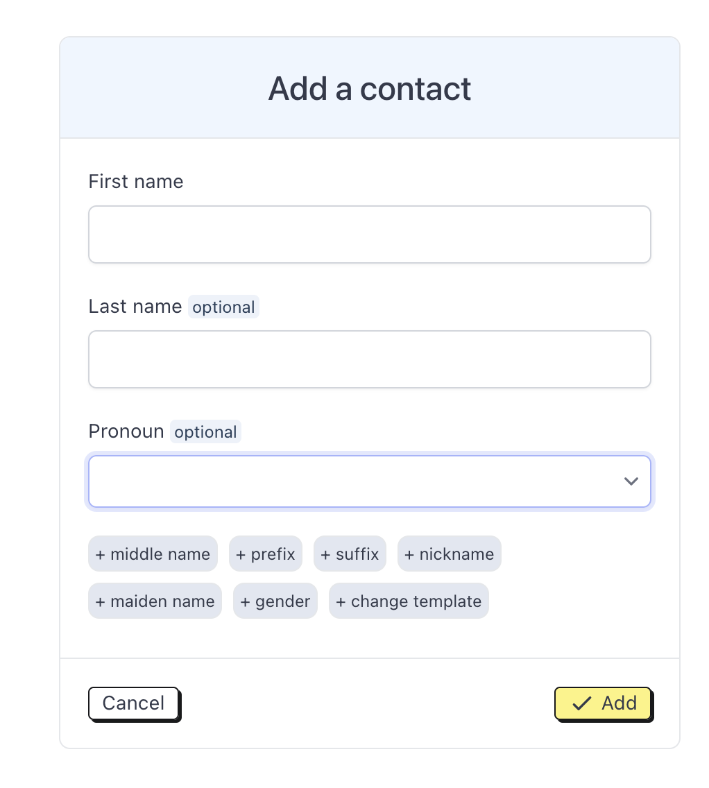 Add Preferred Pronouns · Issue #3513 · monicahq/monica · GitHub