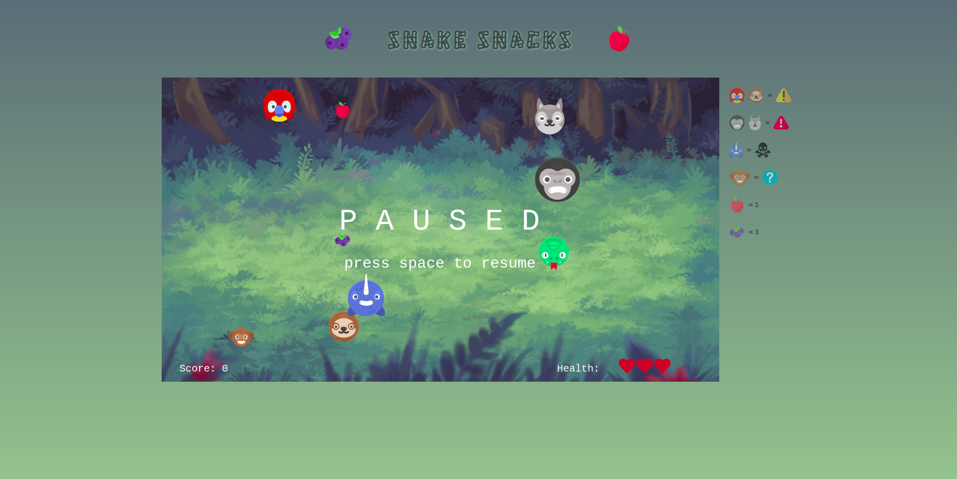 GitHub - sitzelwucht/snake-snacks: HTML5/JS canvas game project