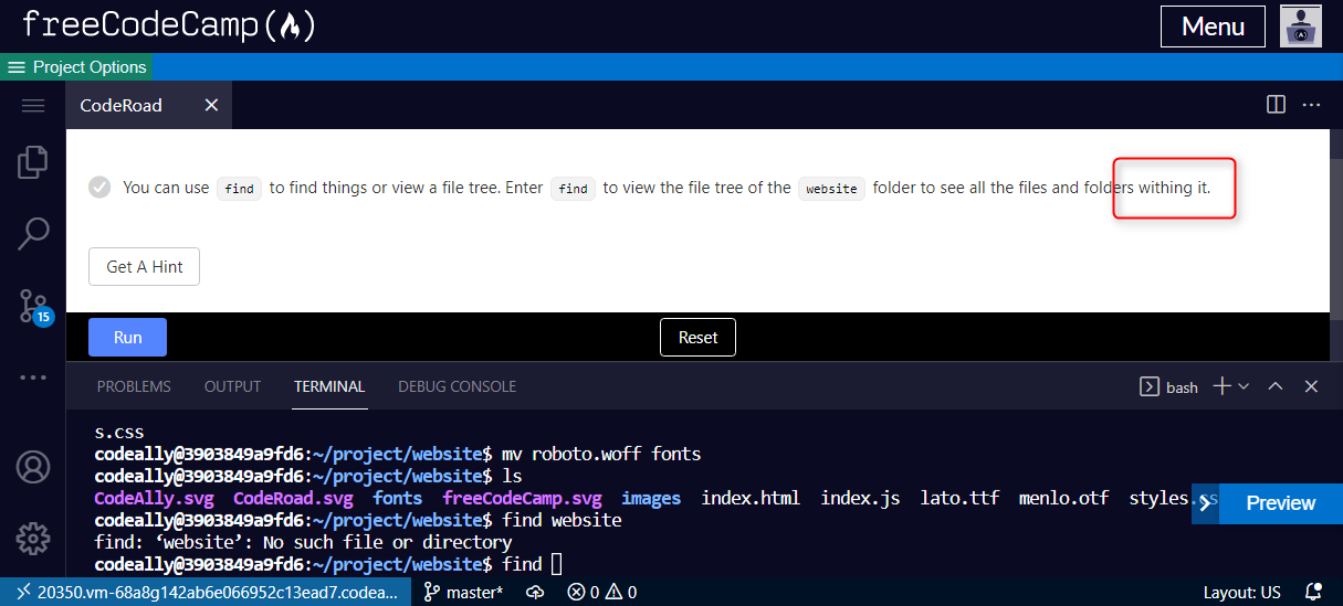 Minor Spelling Mistake in Relational Database (Beta)/Bash · Issue #49490 · freeCodeCamp ...