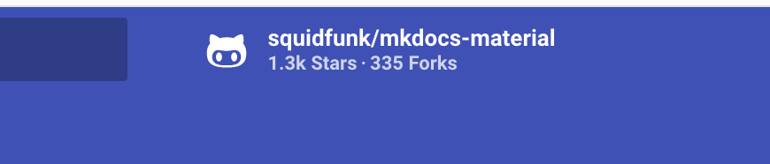 Github Star/Fork Count are not appearing · Issue #777 · squidfunk/mkdocs-material · GitHub