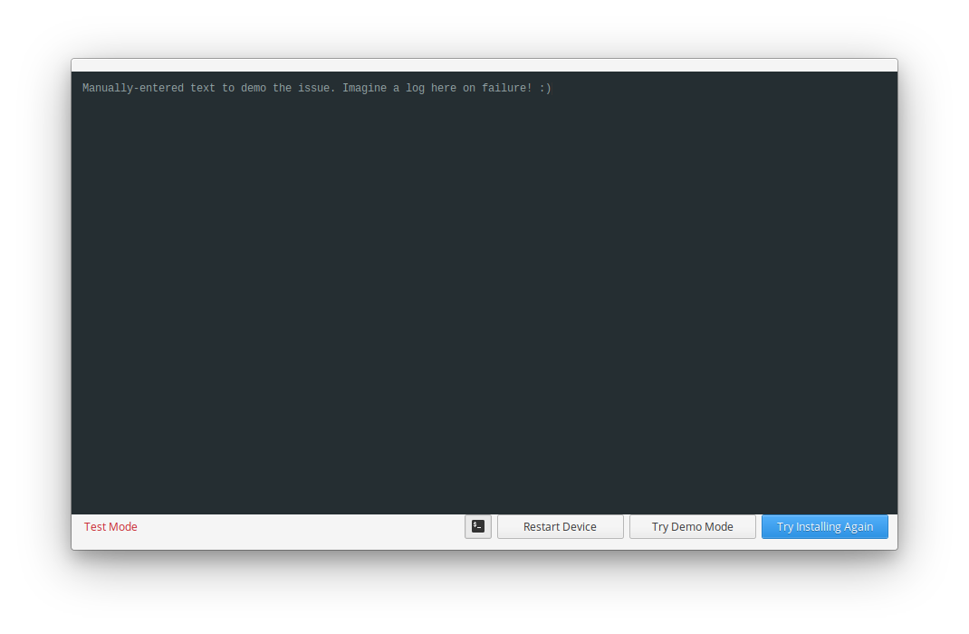 Terminal on error view doesn't animate or have proper margins · Issue ...
