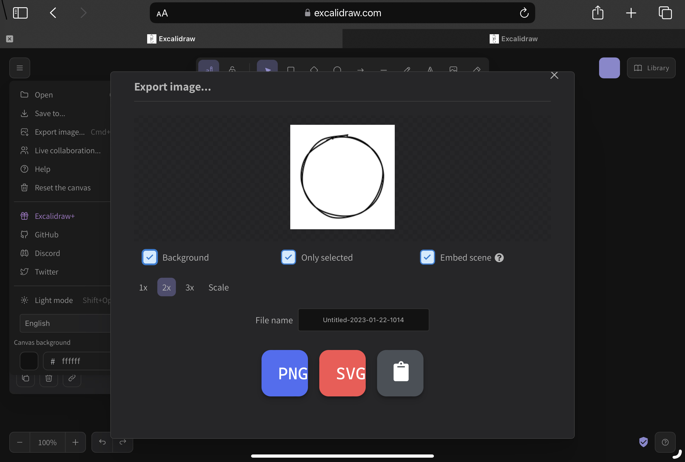 In ImageExportModal ExportButton text(PNG, SVG) not alined correctly on Ipad · Issue #6147 ...