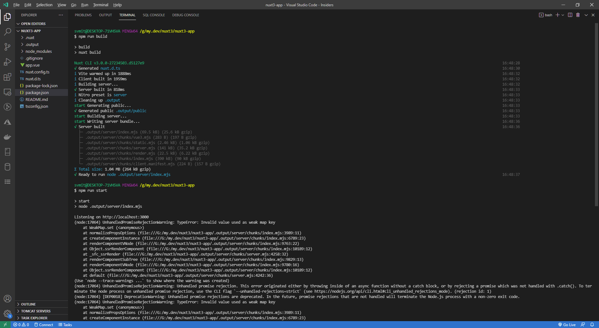 npm run start after npm run build causes an error · Issue #11980 · nuxt/nuxt · GitHub